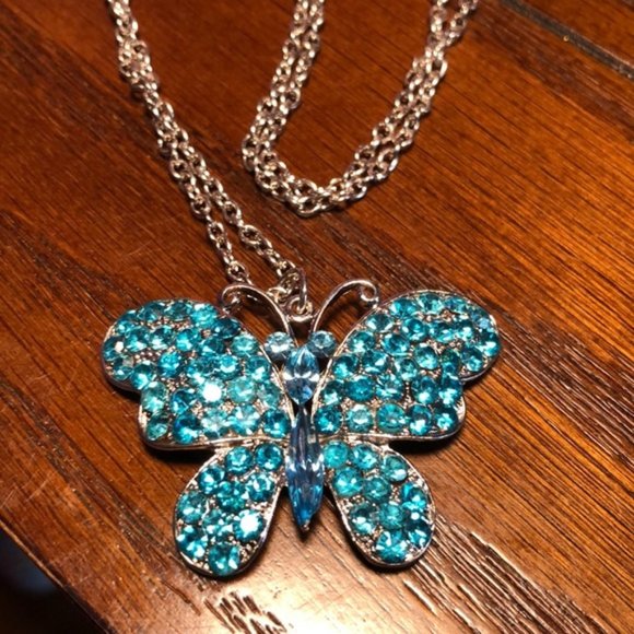 Jewelry | Gem Butterfly Necklace | Poshmark